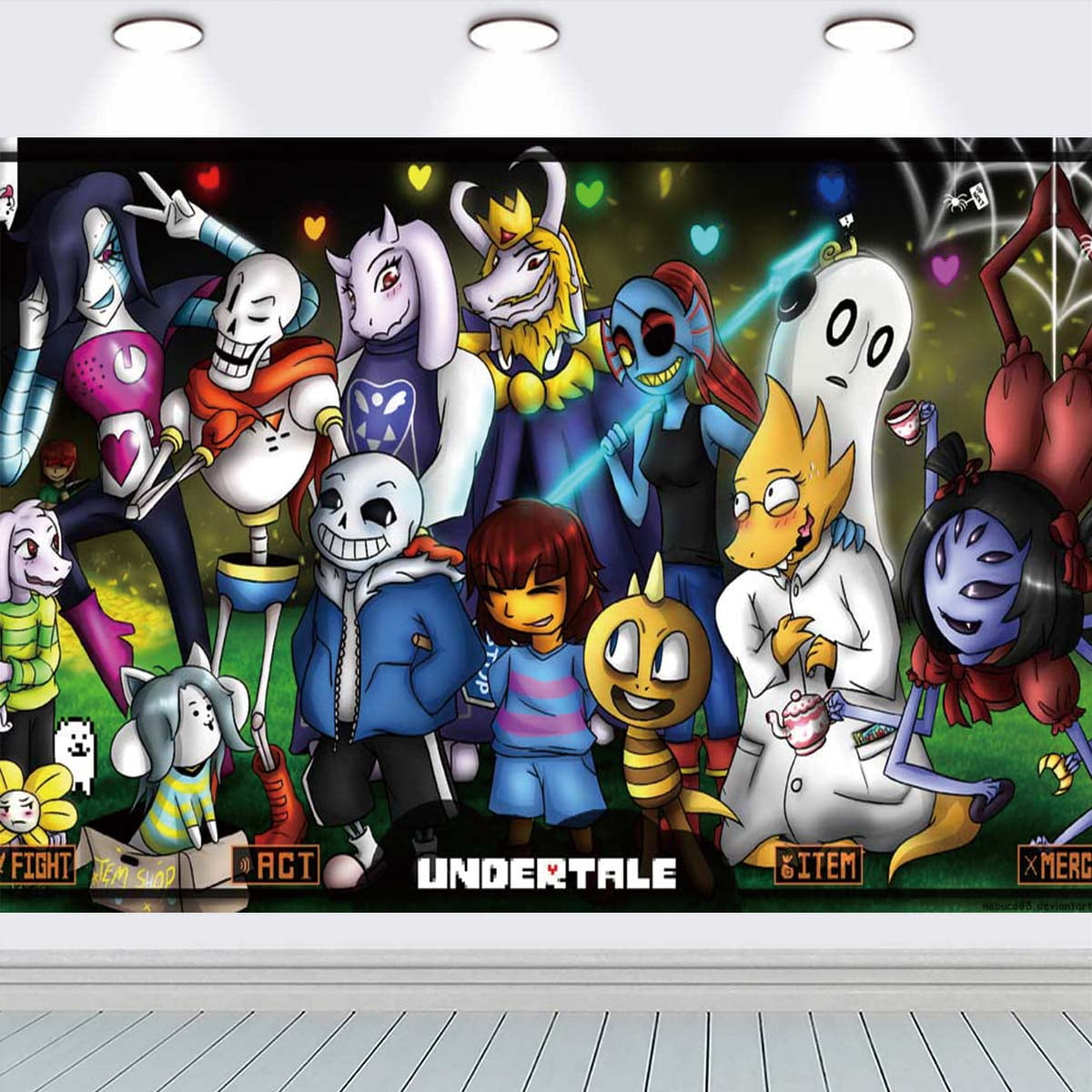 Undertale school Backdrop Background Banner Taspestry Wall Decor ...