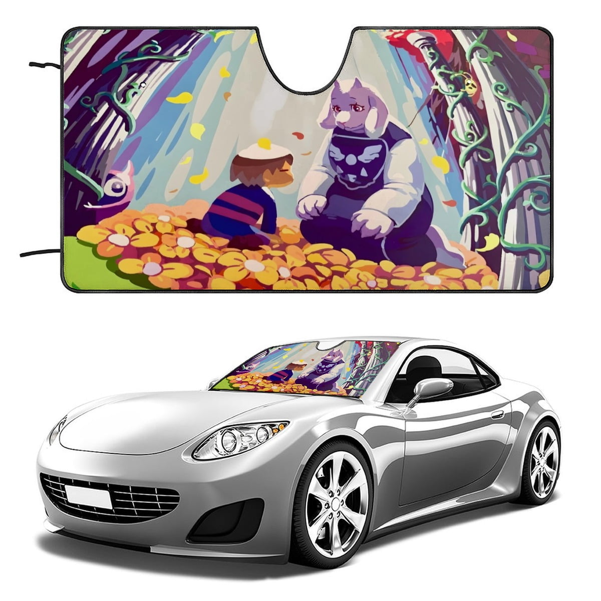 Undertale -theme Windshield Sun Shade Front Protector Folding Car Sun ...