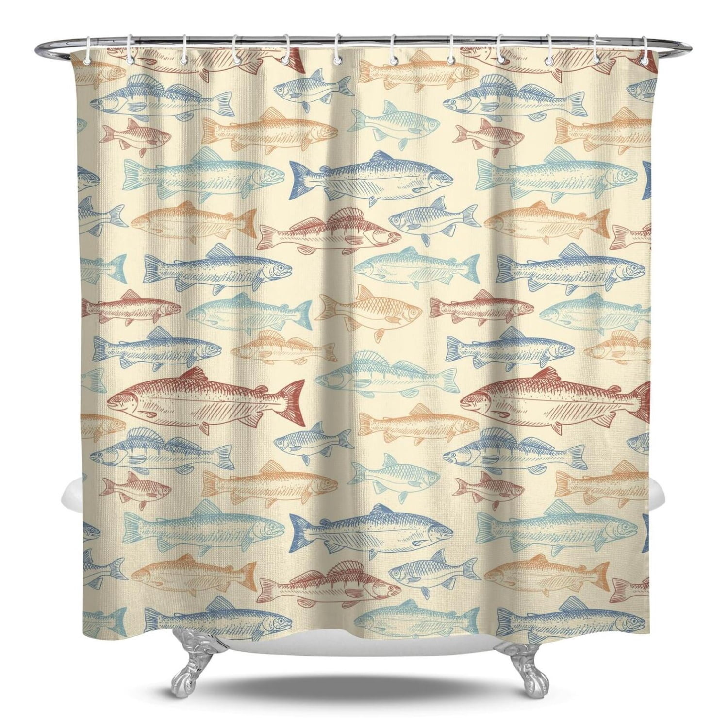 Underwater Adventure Shower Curtain - Sea Creature Print with ...