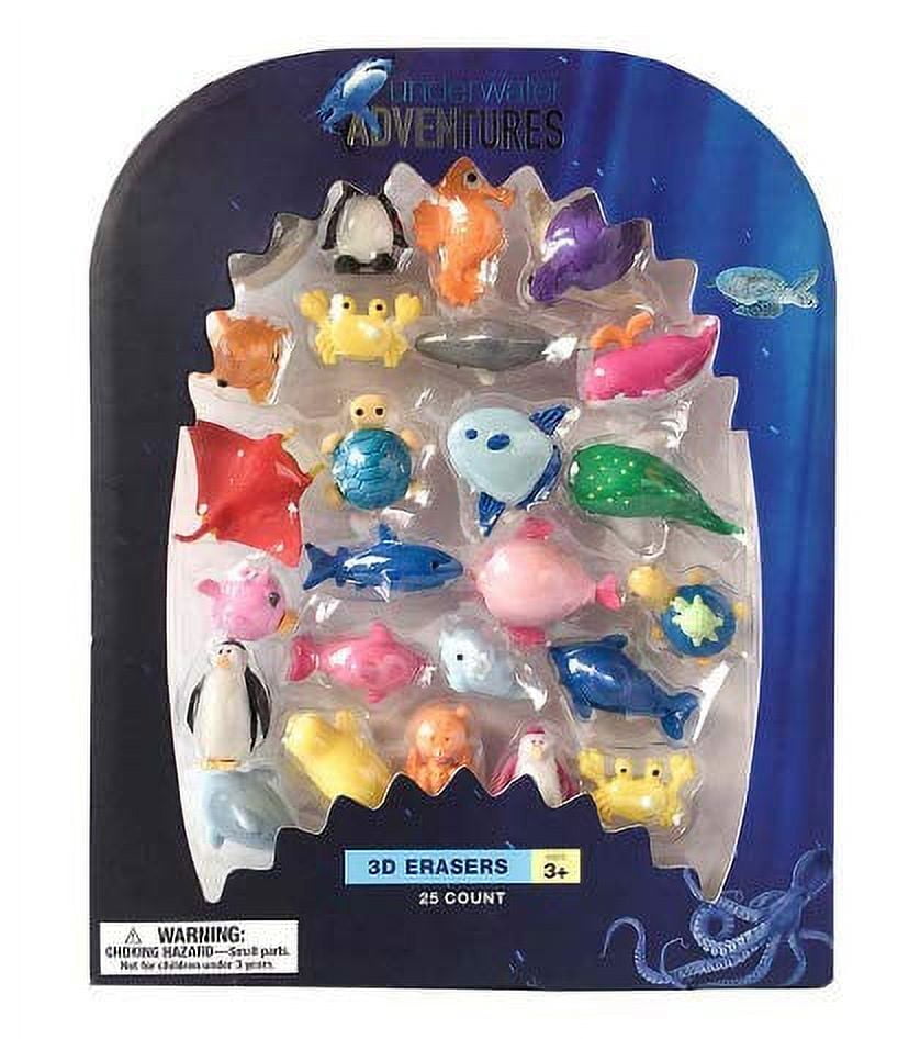 Underwater Adventures 25 count 3D erasers - Walmart.com