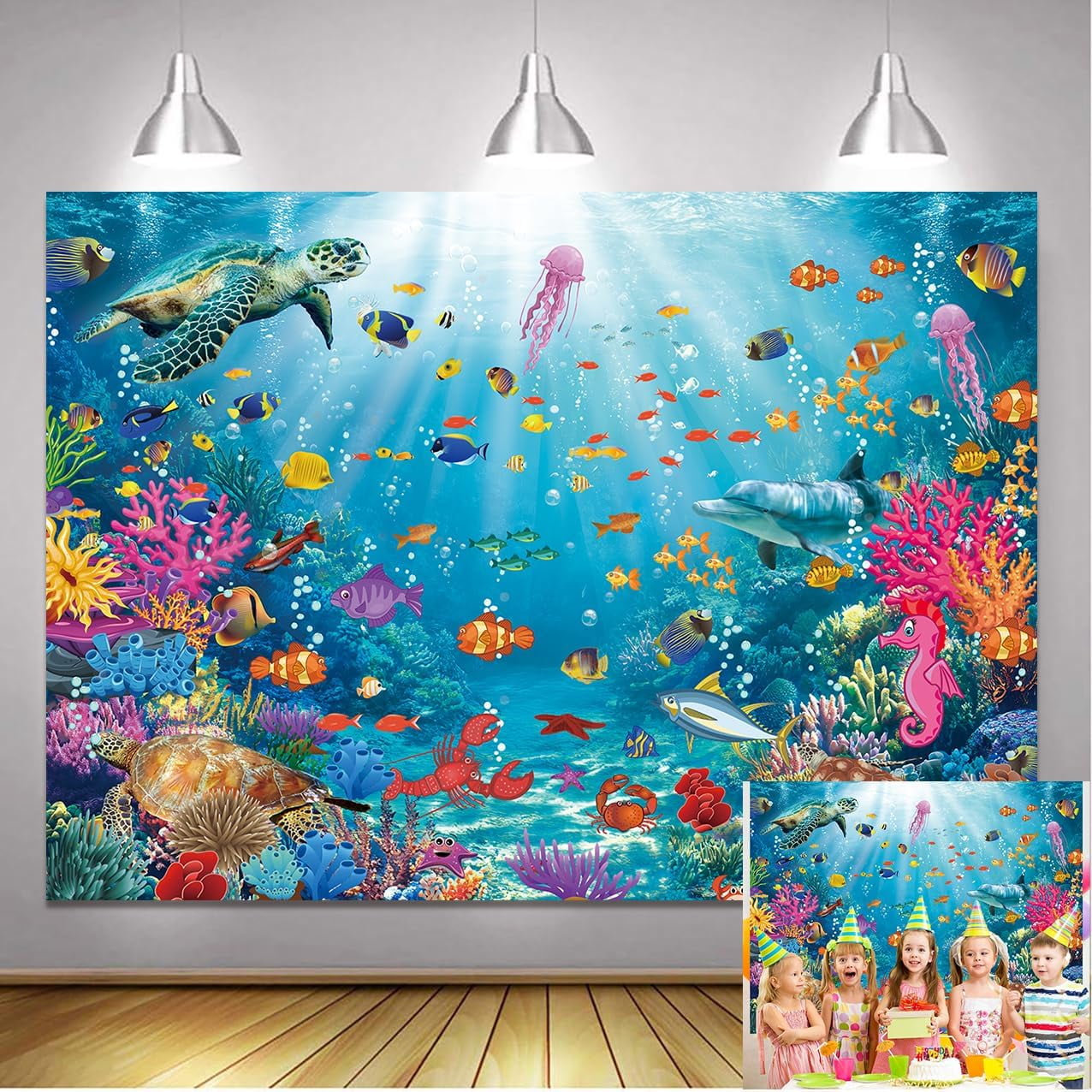 Underwater Backdrop Aquarium Ocean Corals Tropical Fish Photography ...
