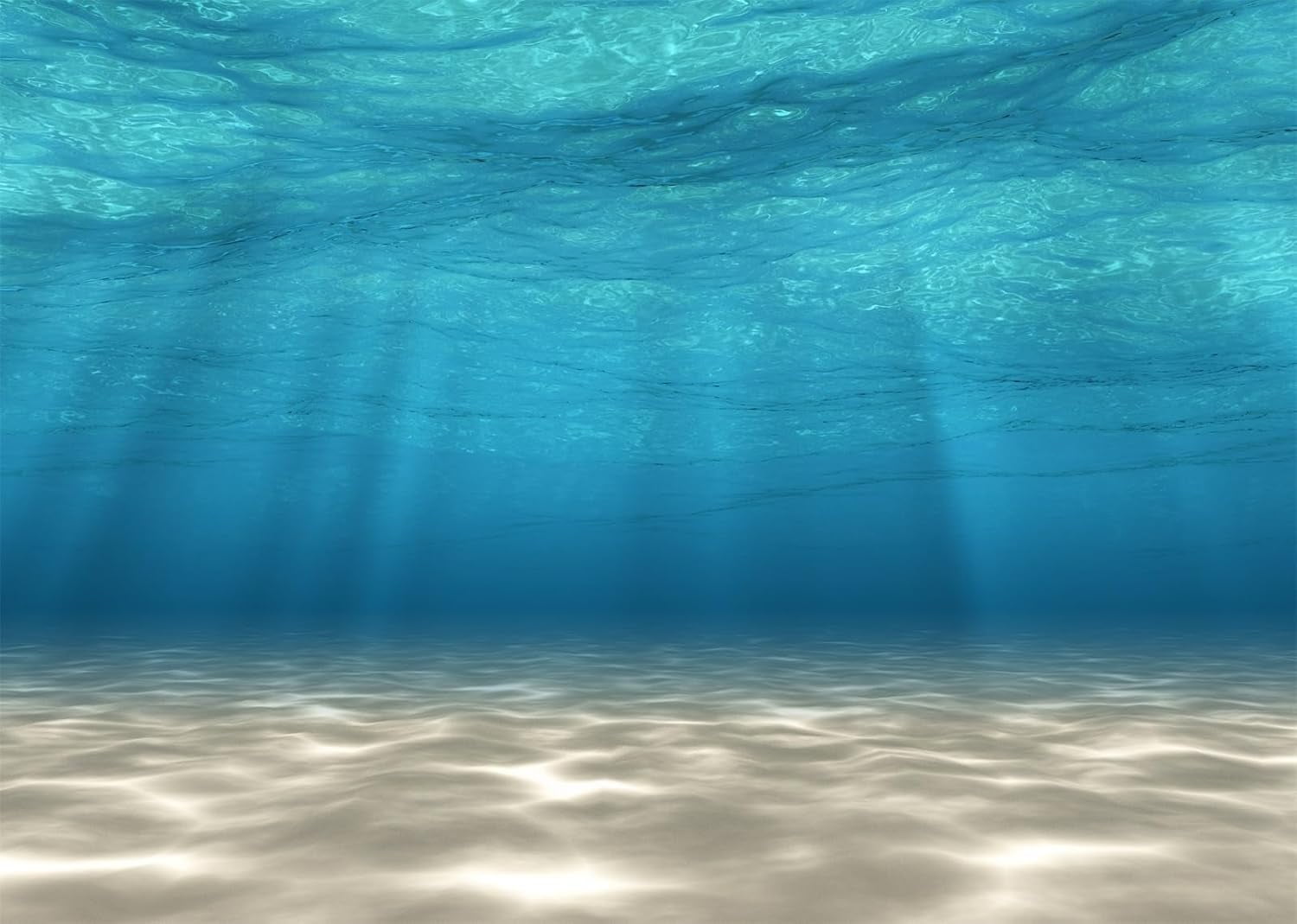 Underwater Backdrop Blue Sea Underwater World Ocean Waves Sandy Beach ...