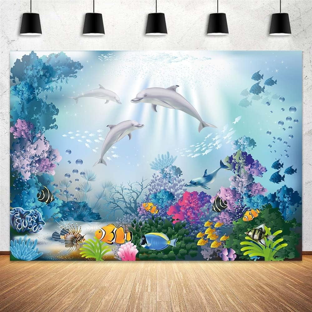 Underwater Backdrop Ocean Photography Backdrop Kids Birthday Party Baby ...