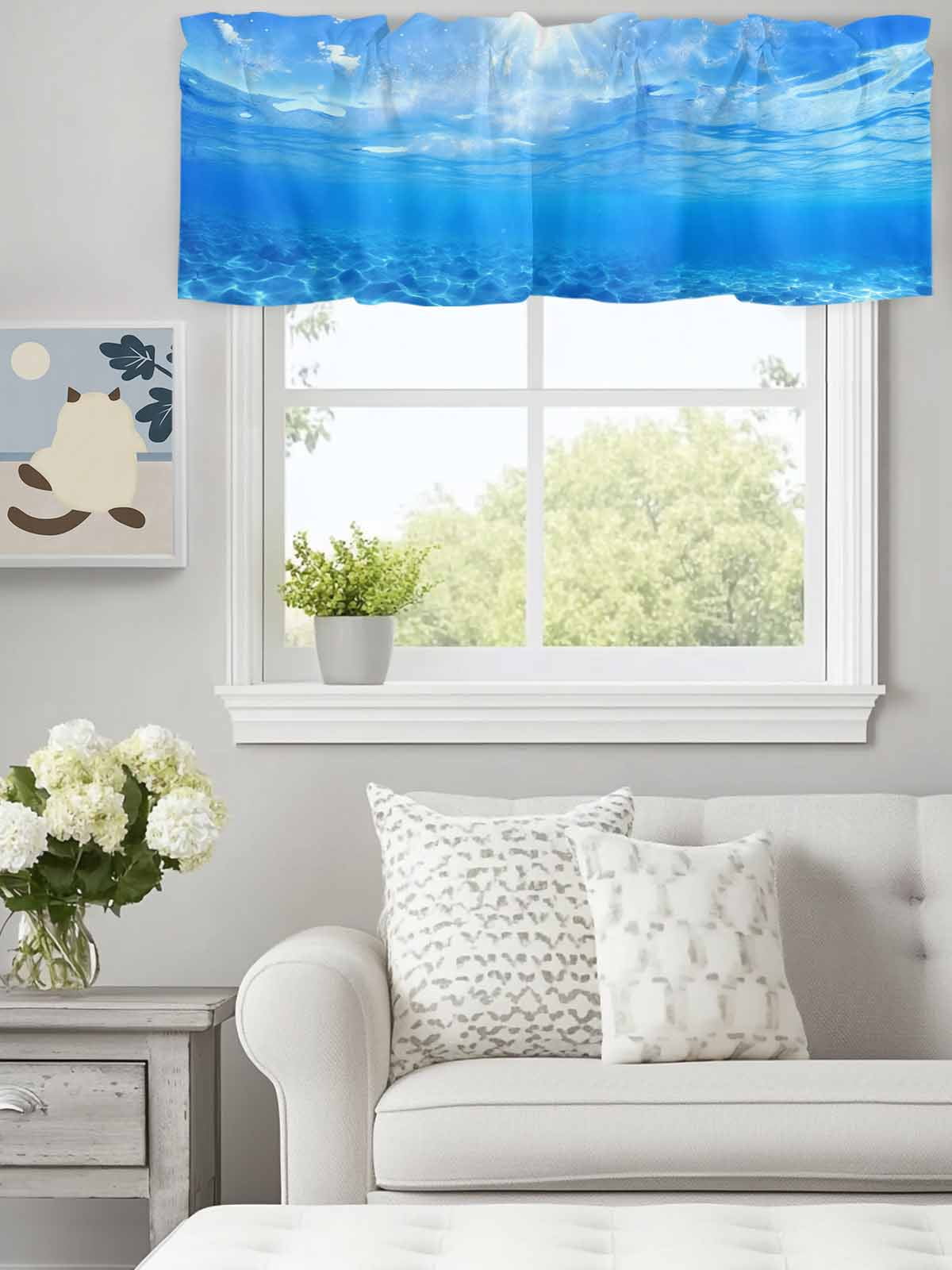 Underwater Blue Ocean Water Waves Sunshine Through Deep Sea View ...