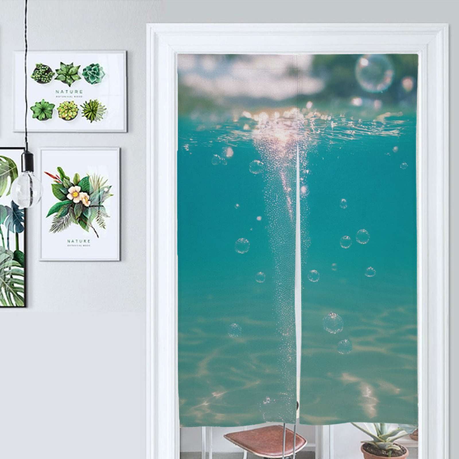 Underwater Bubbles Glow Door Curtain Nordic Living Room DoorCurtain ...