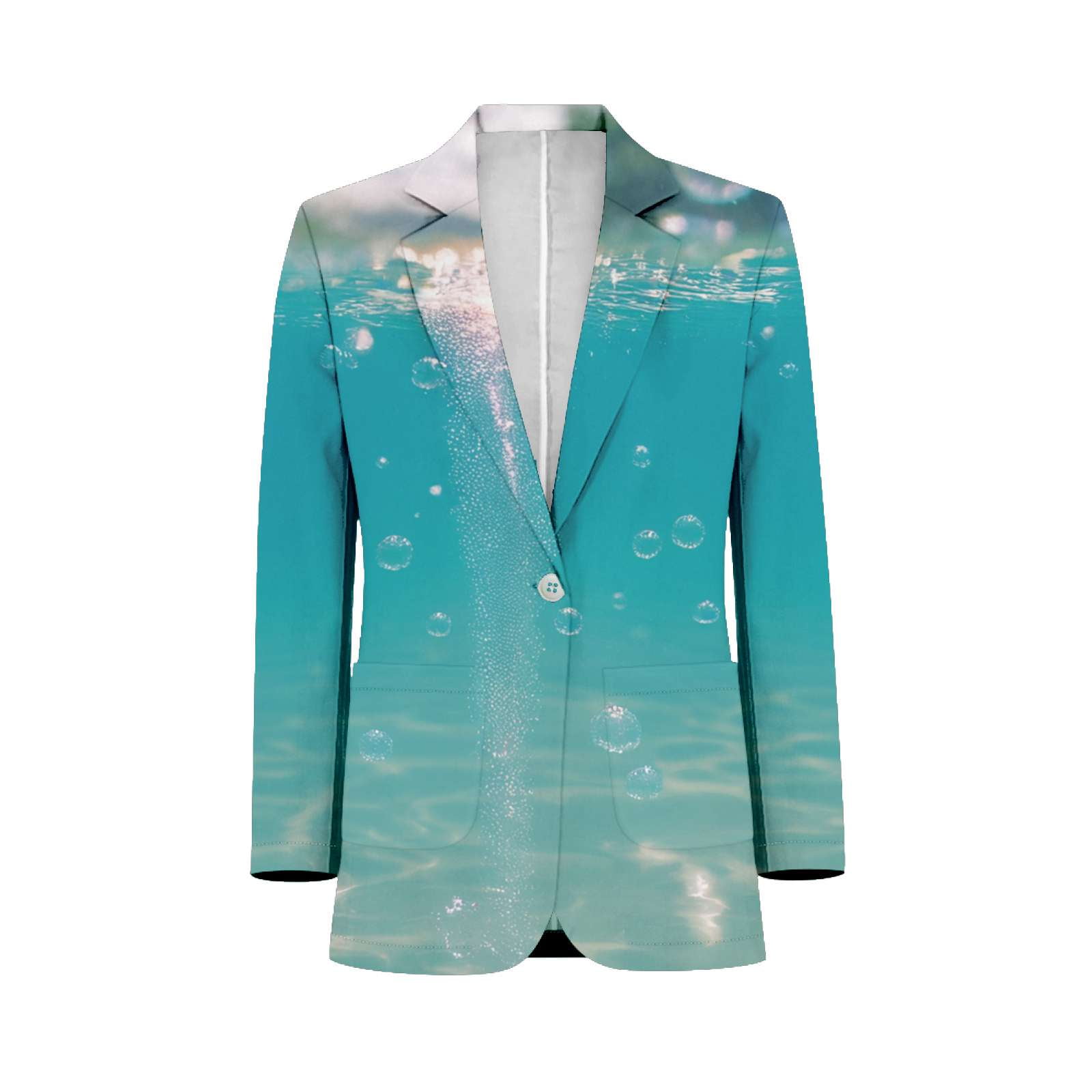 Underwater Bubbles Glow Mens Suits Shawl Collar Slim Fit Suit Mens ...