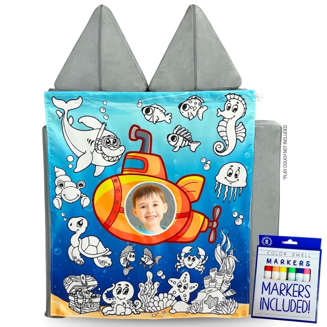 Underwater Coloring Play Panel for Kids Foam Play Couch by Couch Swag ...