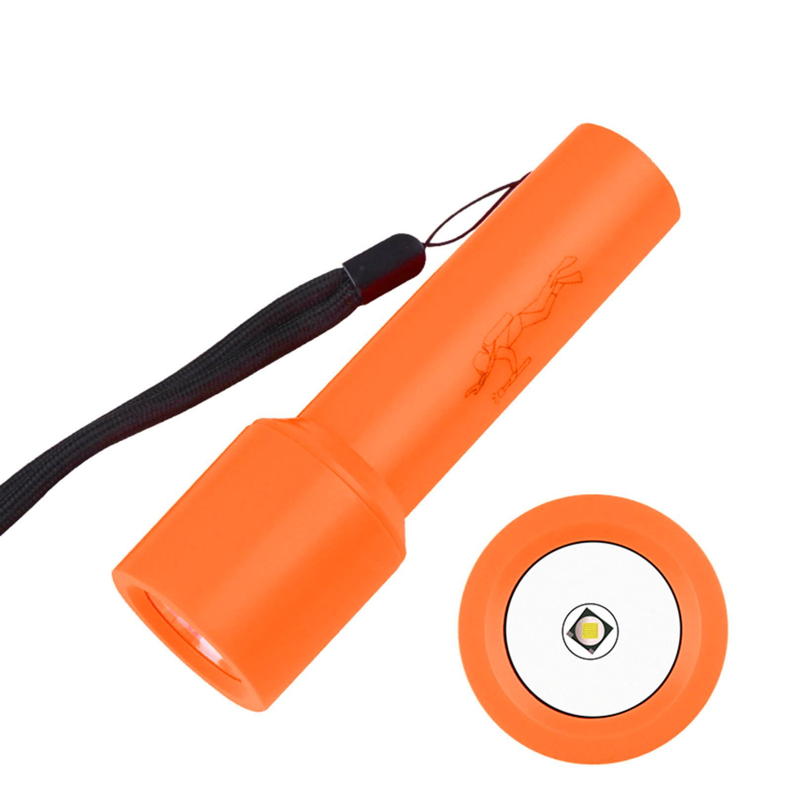 Underwater Diving Led Flashlight, 3000Lm High Brightness With Luminus ...