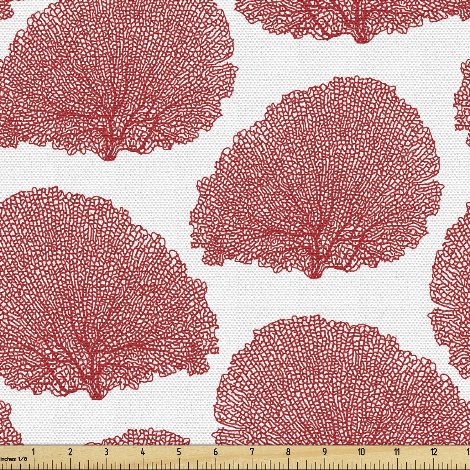 Ambesonne Underwater Fabric by the Yard Upholstery, Warm Toned Coral ...
