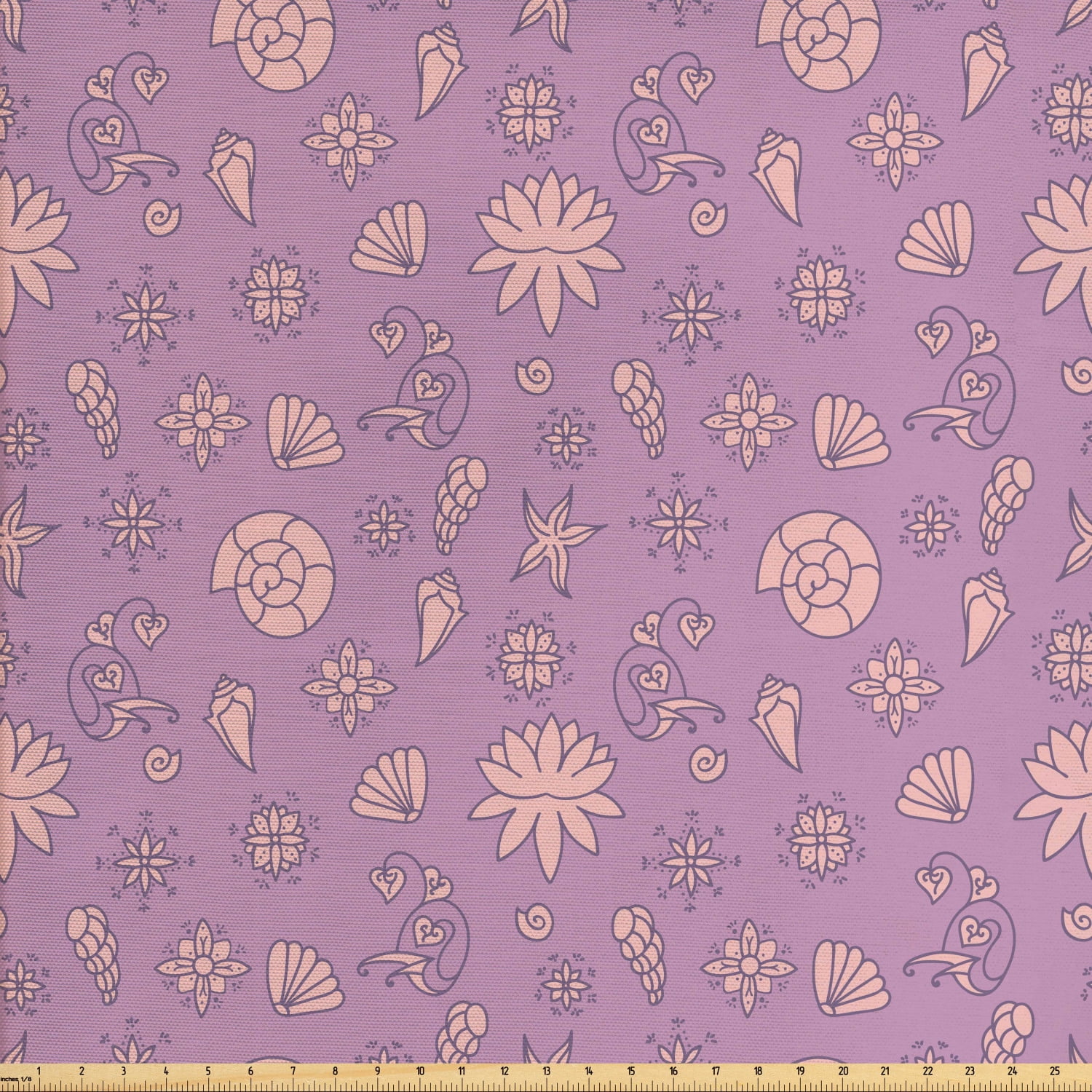 Underwater Fabric by the Yard, Sea Life Shells Starfish Coral Reef ...