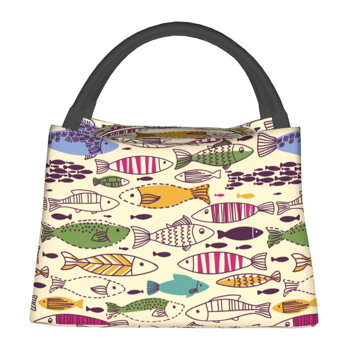 Underwater Fish Lunch Bag Funny Cute Lunch Box For Travel Portable ...