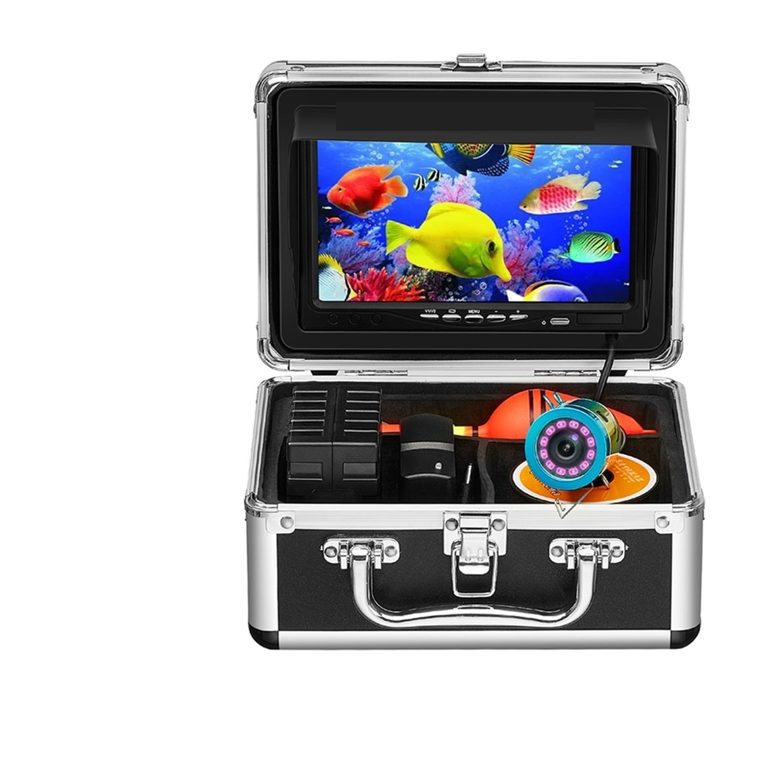 Underwater Fishing Camera 1000TVL IR Lights 7 Inch Display Fish Finder DVR Function 4500mAh ...