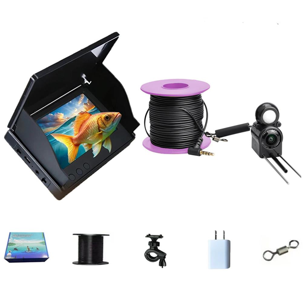 Underwater Fishing Camera, 4.3/5 Inch HD Waterproof Ice Fishing Camera ...