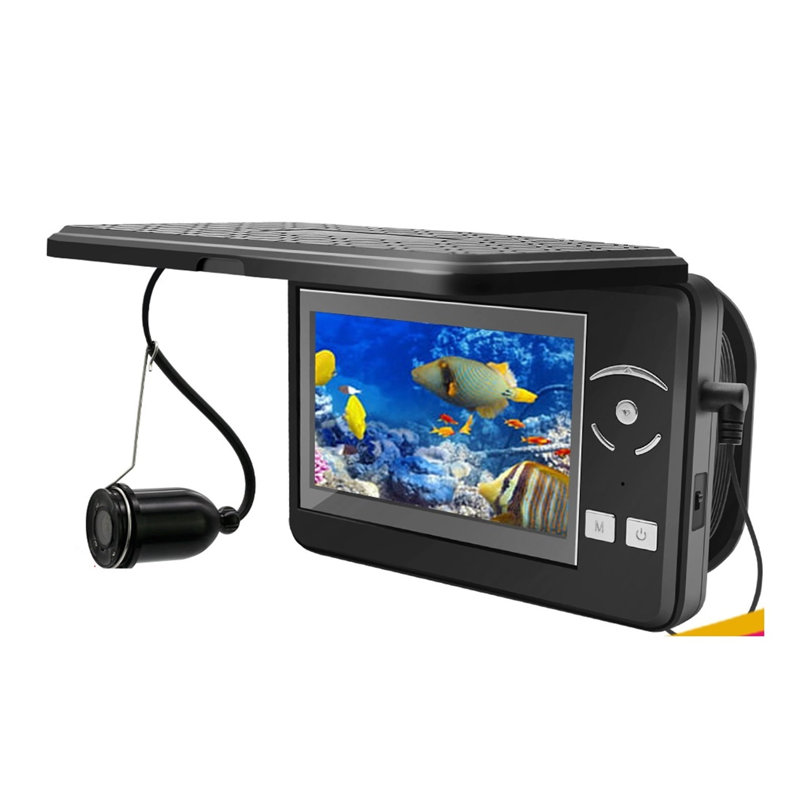 Underwater Fishing Camera 4.3 Inch Monitor 4x Digital Zoom Fish Finder ...