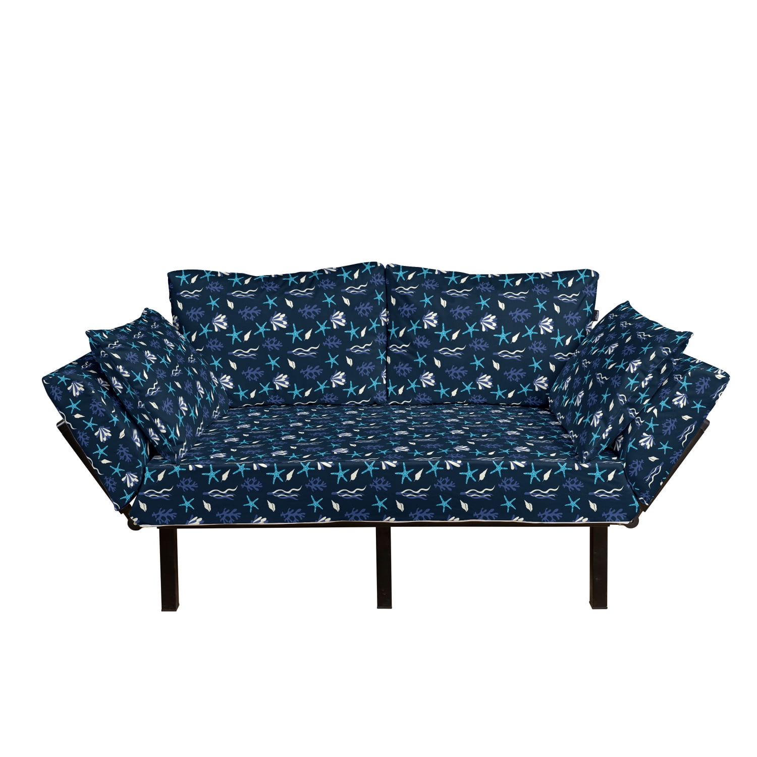 Underwater Futon Couch, Deep Sea Coral Reef Foliage Starfish Marine ...