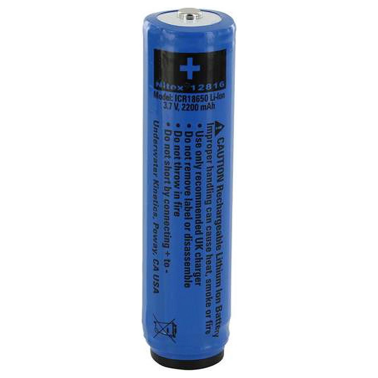 Underwater Kinetics UK-12816-NITEX-BATT 2200mAh 3.7V Lithium Ion Button ...