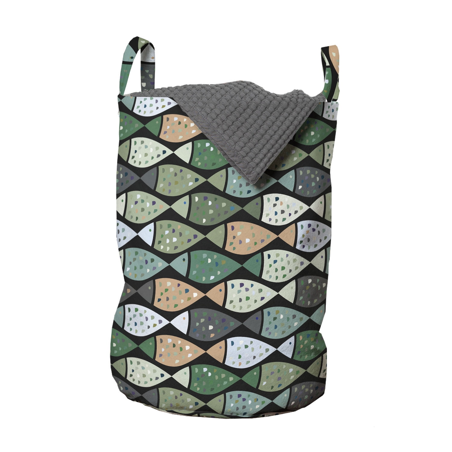 Underwater Laundry Bag, Digitally Generated Fish with Colorful ...