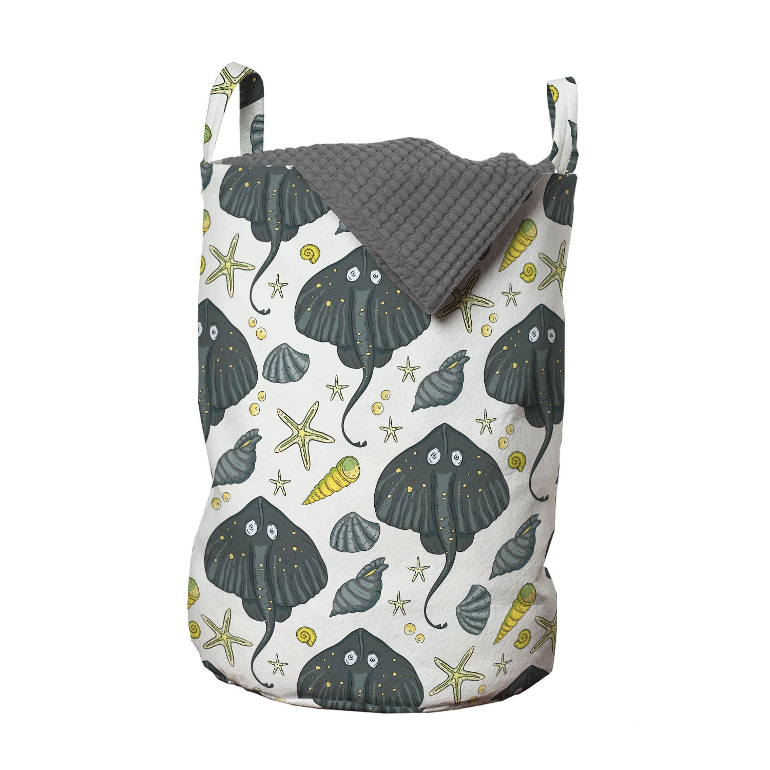 Underwater Laundry Bag, Funny Stingray and Starfish Nautilus Sea Shells ...