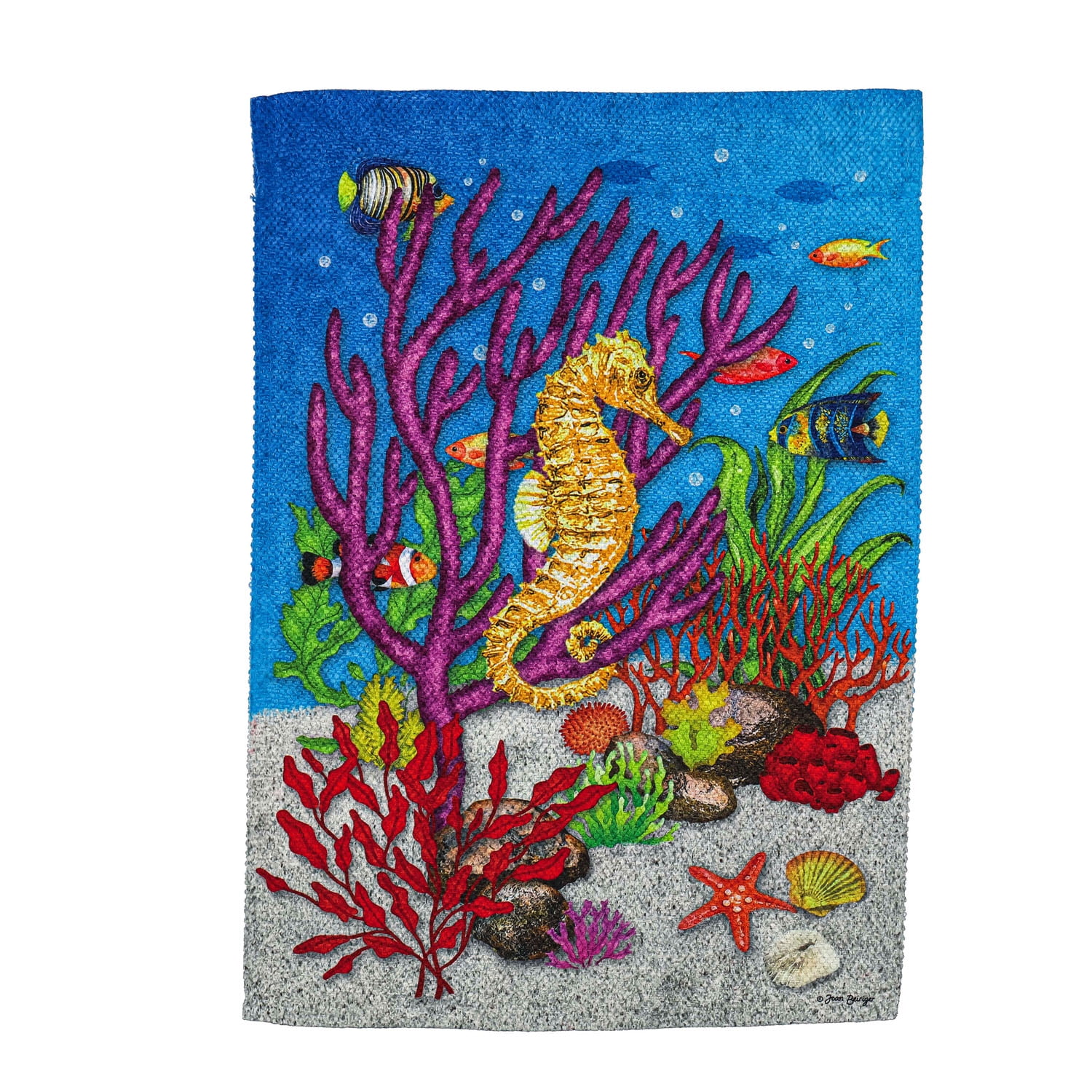 Underwater Life Garden Textured Suede Flag - Walmart.com
