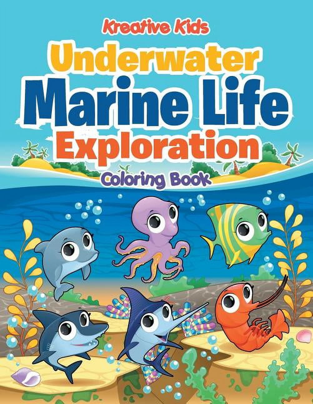 Underwater Marine Life Exploration Coloring Book (Paperback) - Walmart.com