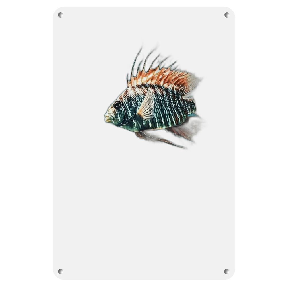 Underwater Oasis Iron Wall Art -8x12 inch Metal Paintings for Living ...