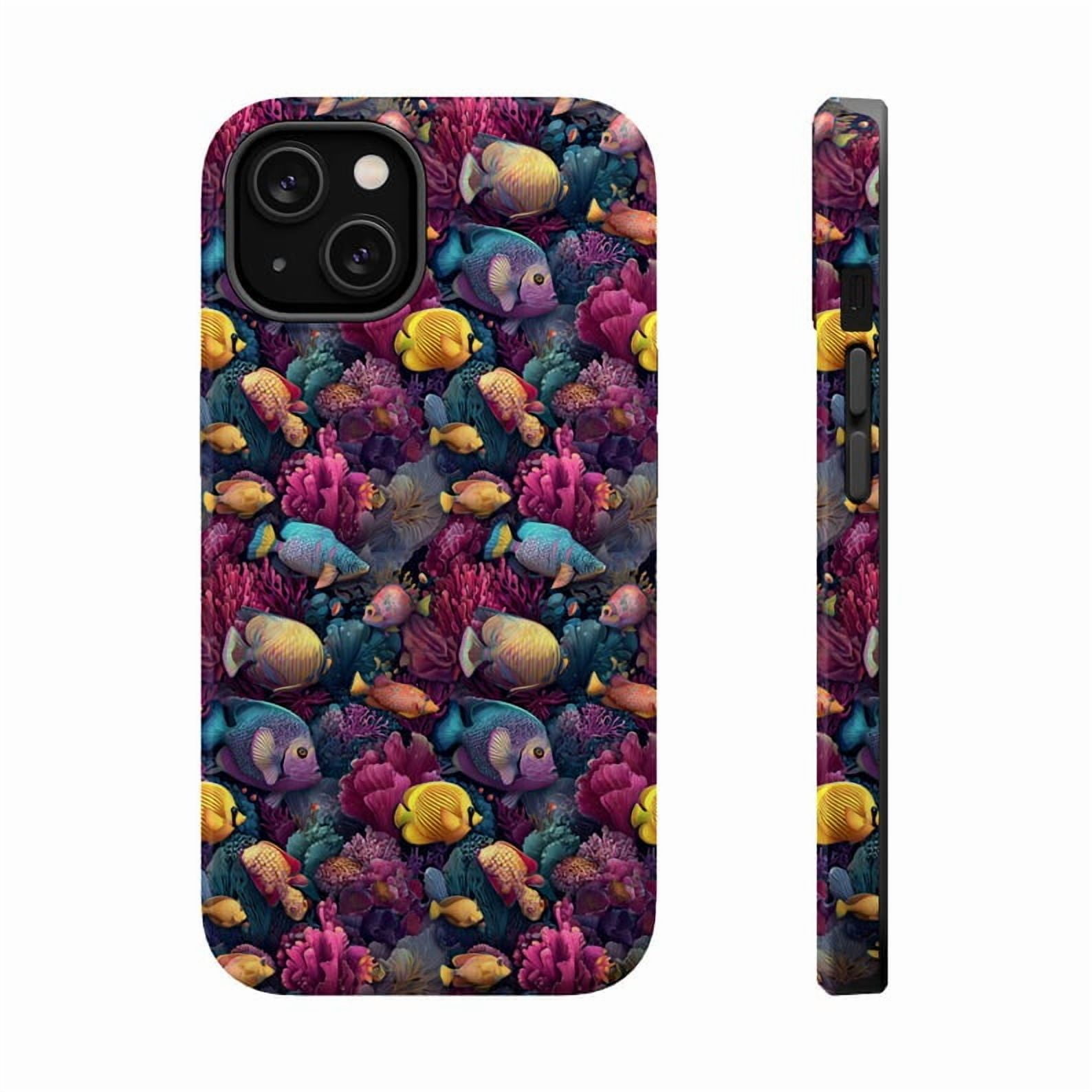 Underwater Ocean Scene Colorful Fish Phone Case for iPhone 12 to 17 Art ...