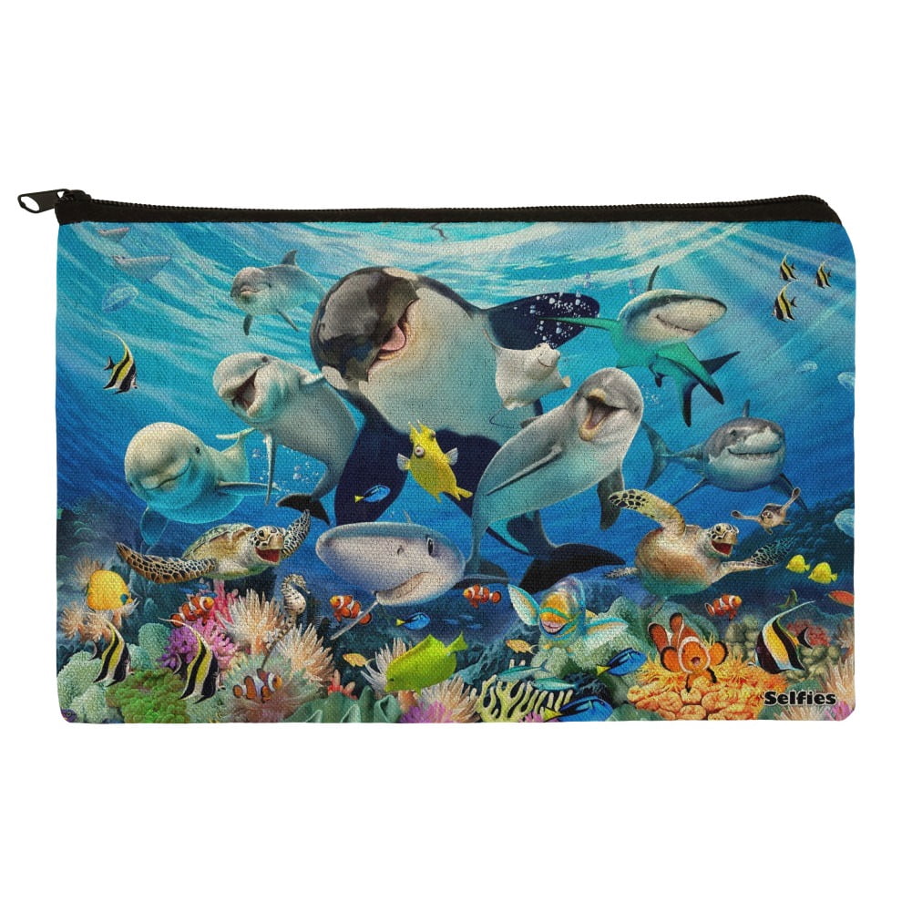 Underwater Ocean Selfie Orca Shark Dolphin Sea Turtle Coral Pencil Pen ...
