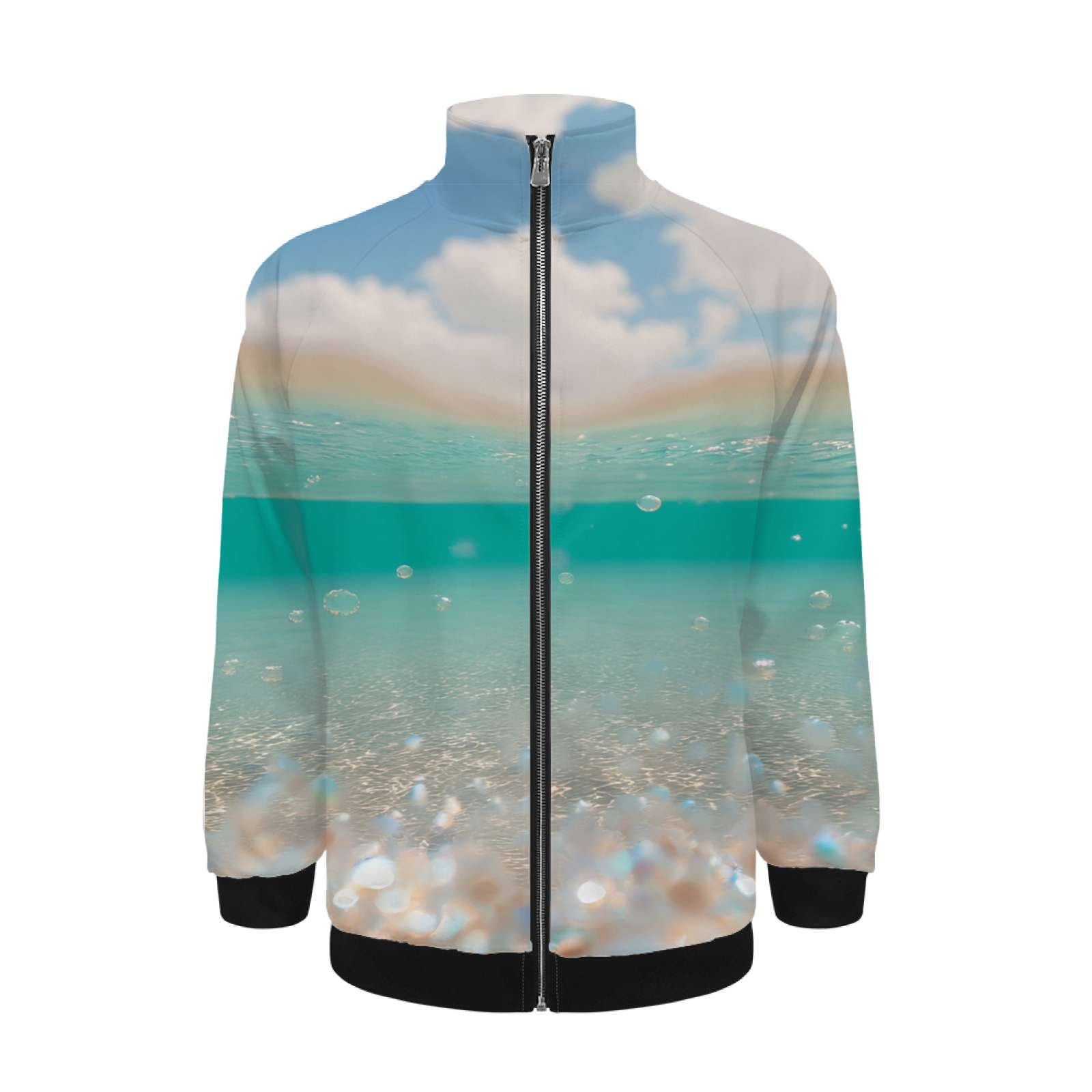 Underwater Sand Bubbles Jacket Men's Street Cool Long Sleeves Coat ...