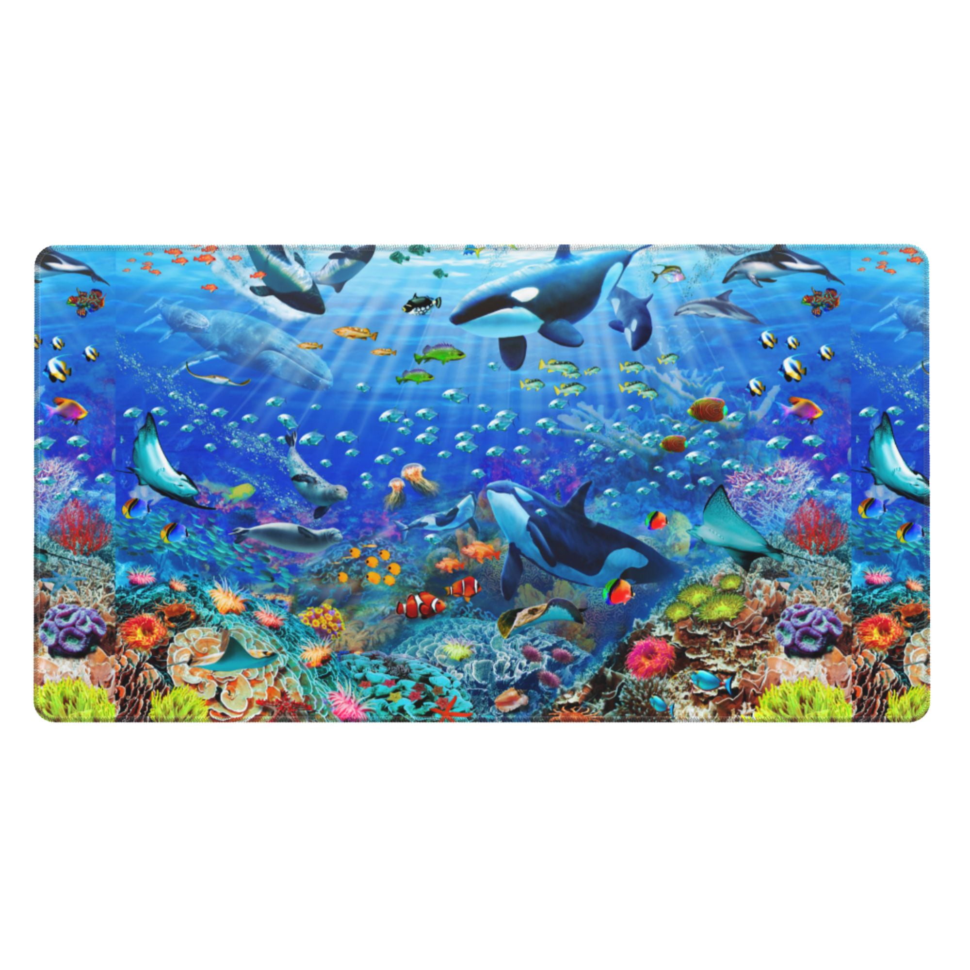 Underwater Scenery Large Gaming Mouse Pad, Large Keyboard Pad,Desk Pad ...