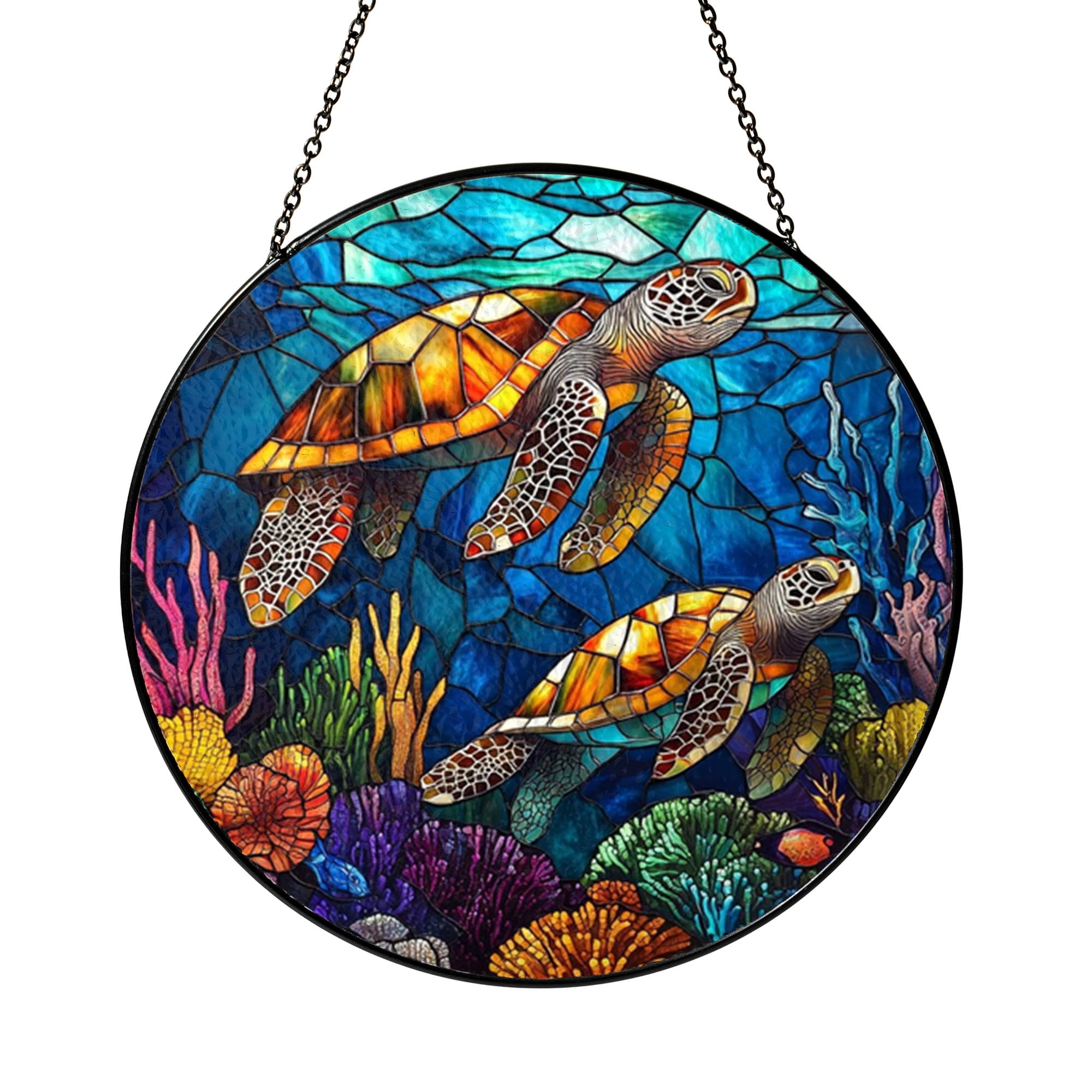 Underwater Sea Turtle Suncatcher – Coral Reef Window Decor - Walmart.com