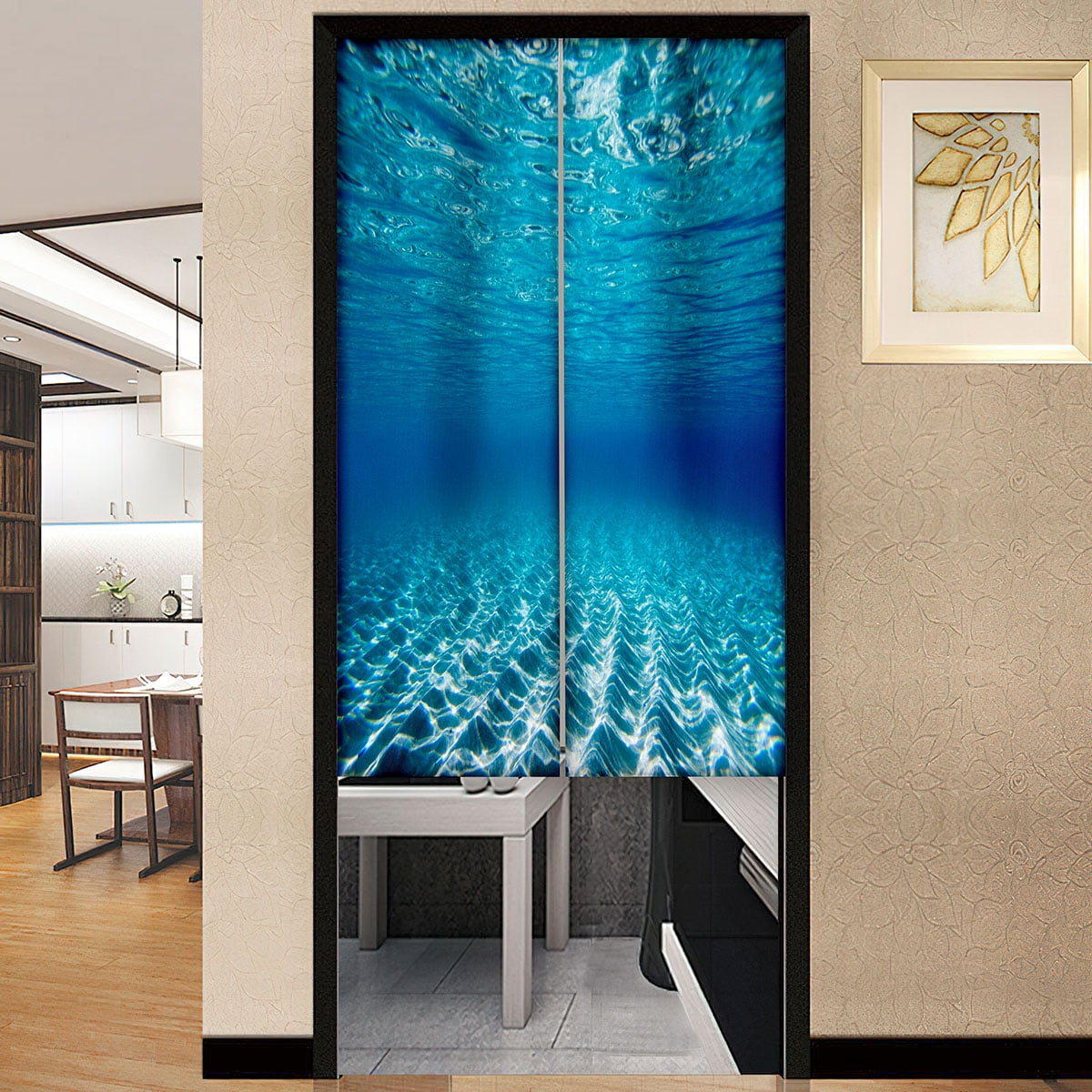 Underwater Sea World Fish Door Curtains for Kids Children Bedroom ...