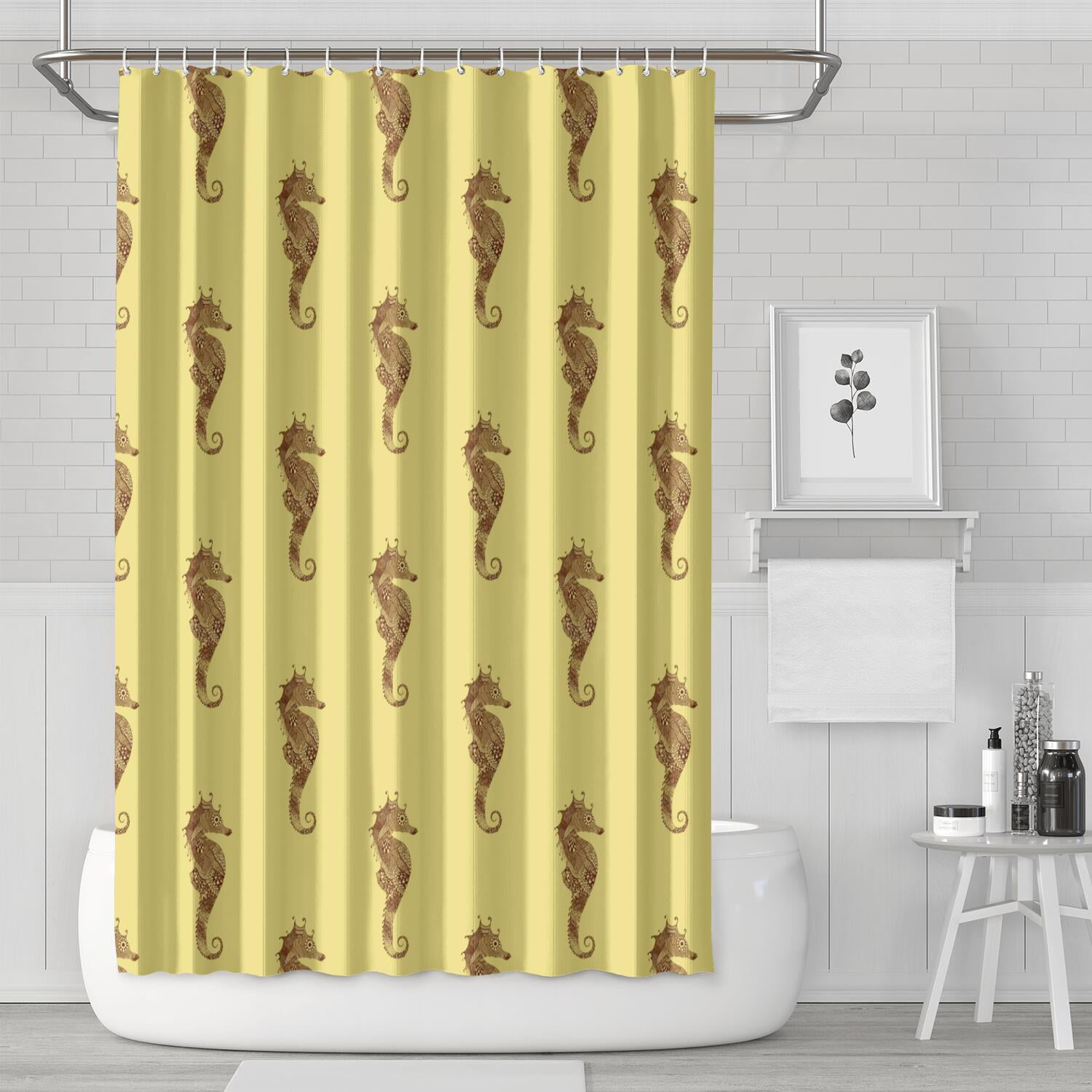 Underwater Seahorse Shower Curtain 72x72 Inch Waterproof Polyester ...