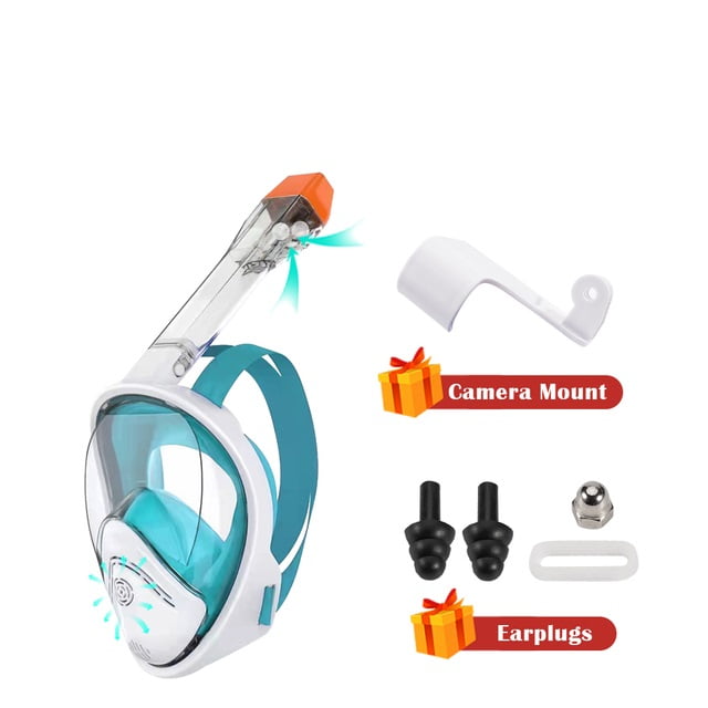 Underwater Snorkeling Full Face Diving Mask Anti Fog Scuba Swim Masks ...