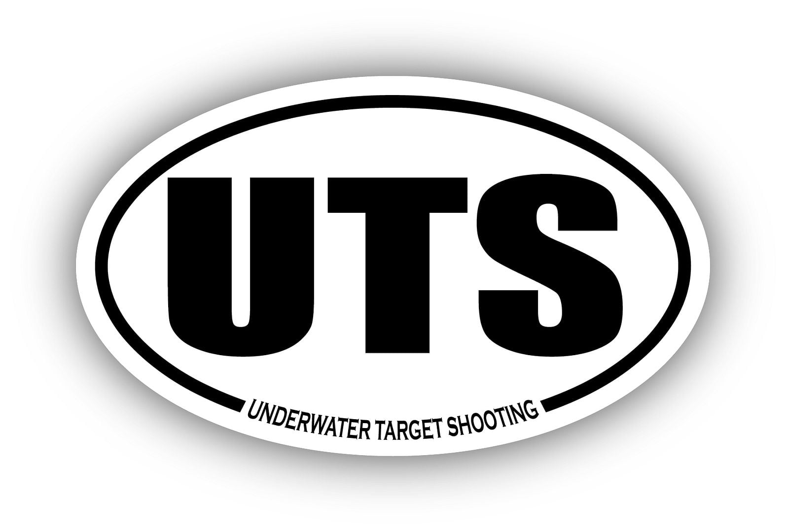 Underwater Target Shooting UTS Oval Bumper Sticker 3M Vinyl Decal 3 in ...