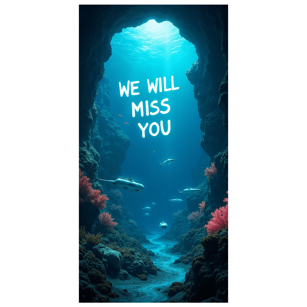 Underwater Themed Background Banner with Submarines Coral and the Text ...