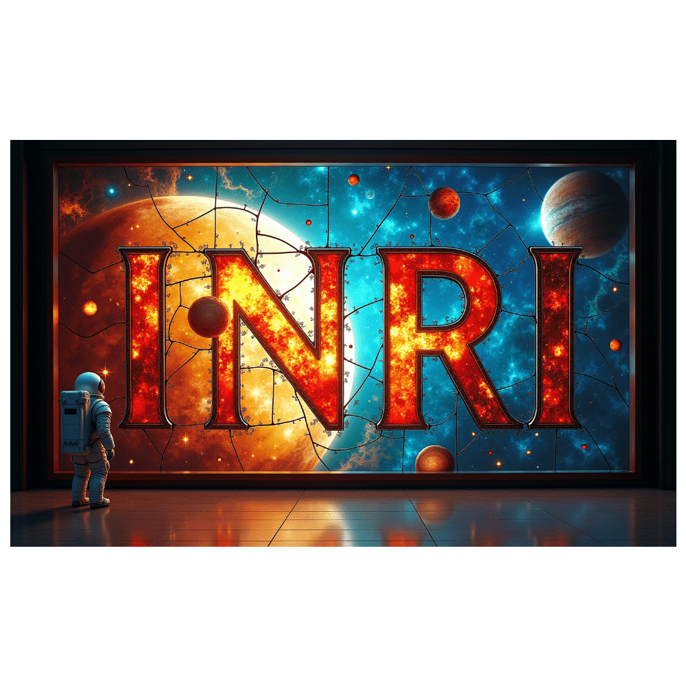 Underwater Themed INRI Banner with Crosses and Jellyfish Background ...