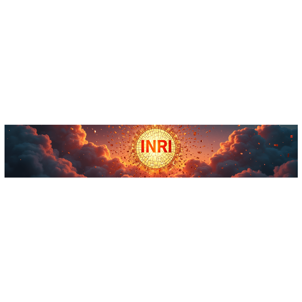 Underwater Themed INRI Banner with Crosses and Jellyfish Background ...