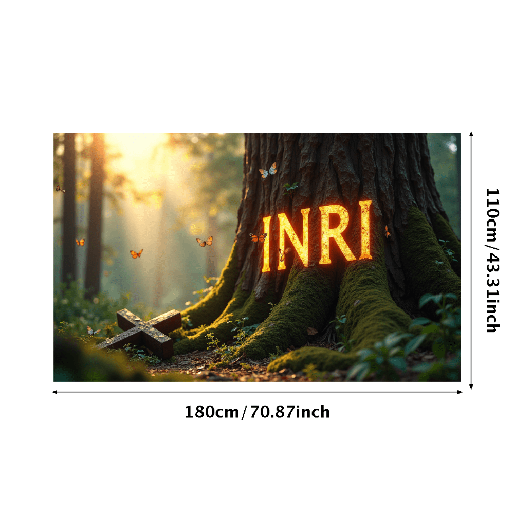 Underwater Themed INRI Banner with Crosses and Jellyfish Background ...