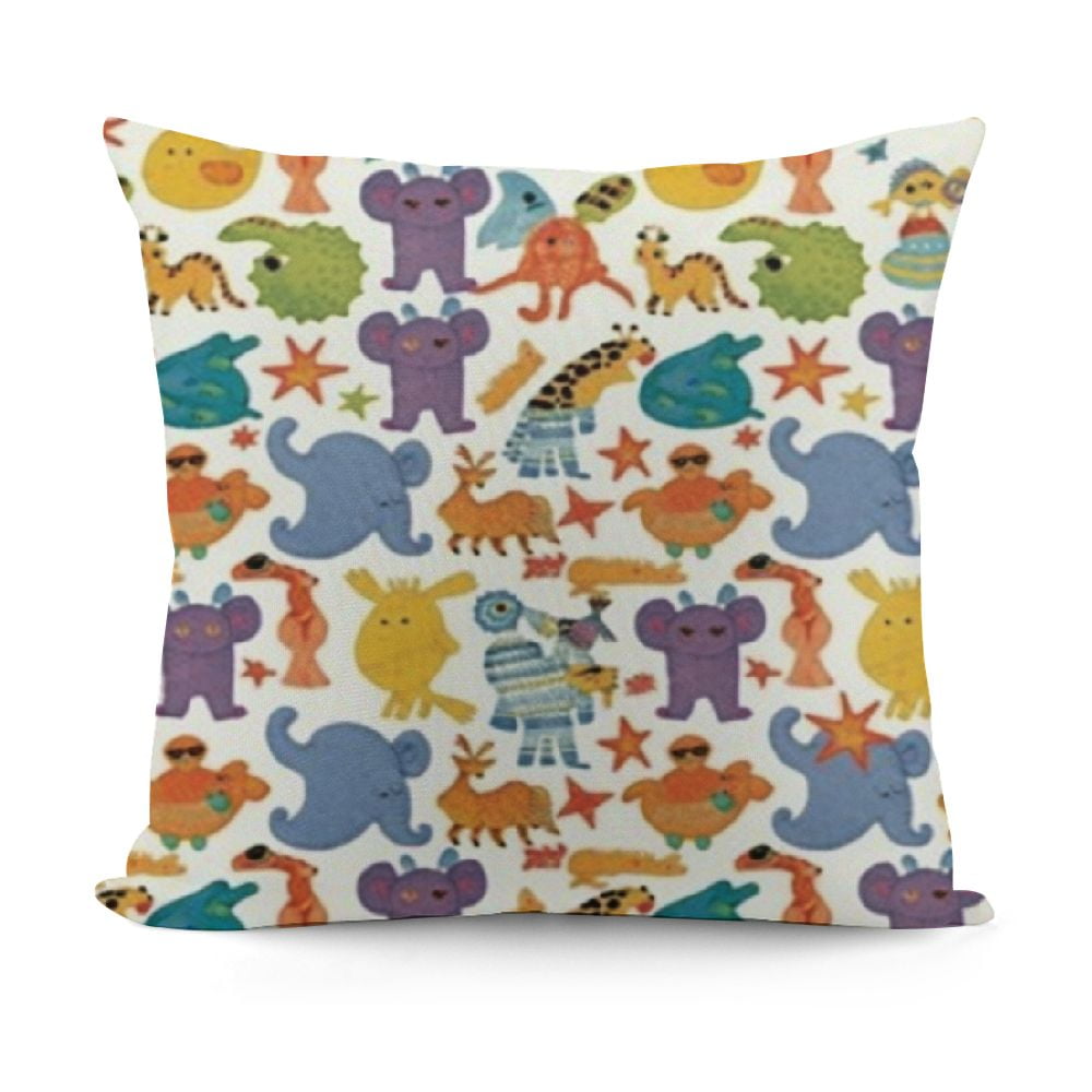 Underwater Throw Pillow Cushion Case P, Carton Drawn Colorful Sea Ocean ...