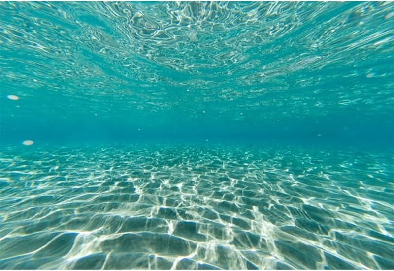 Underwater World Backdrop Deep Blue Water Light Shadow Background Under The Sea Glittering ...