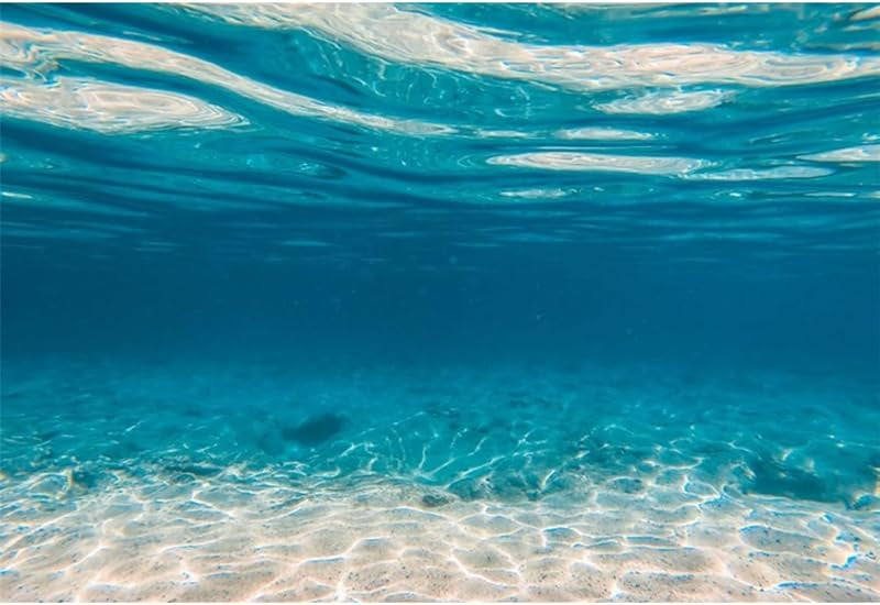 Underwater World Backdrop Deep Blue Water Light Shadow Background Under ...