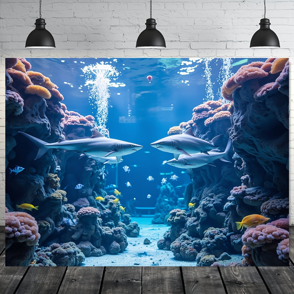 Underwater World Backdrop Nautical Under The Sea Baby Shower ...