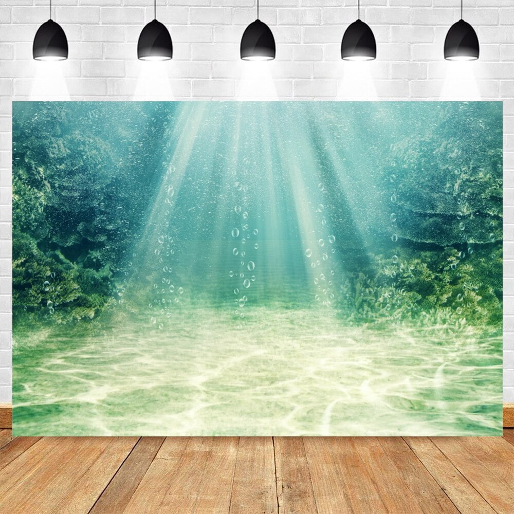 Underwater World Backdrop Seabed Shark Ocean Undersea Fish Coral Baby ...