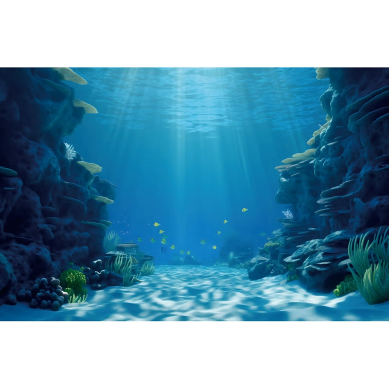 Underwater World Background Photography Undersea Sunlight Deep Blue ...