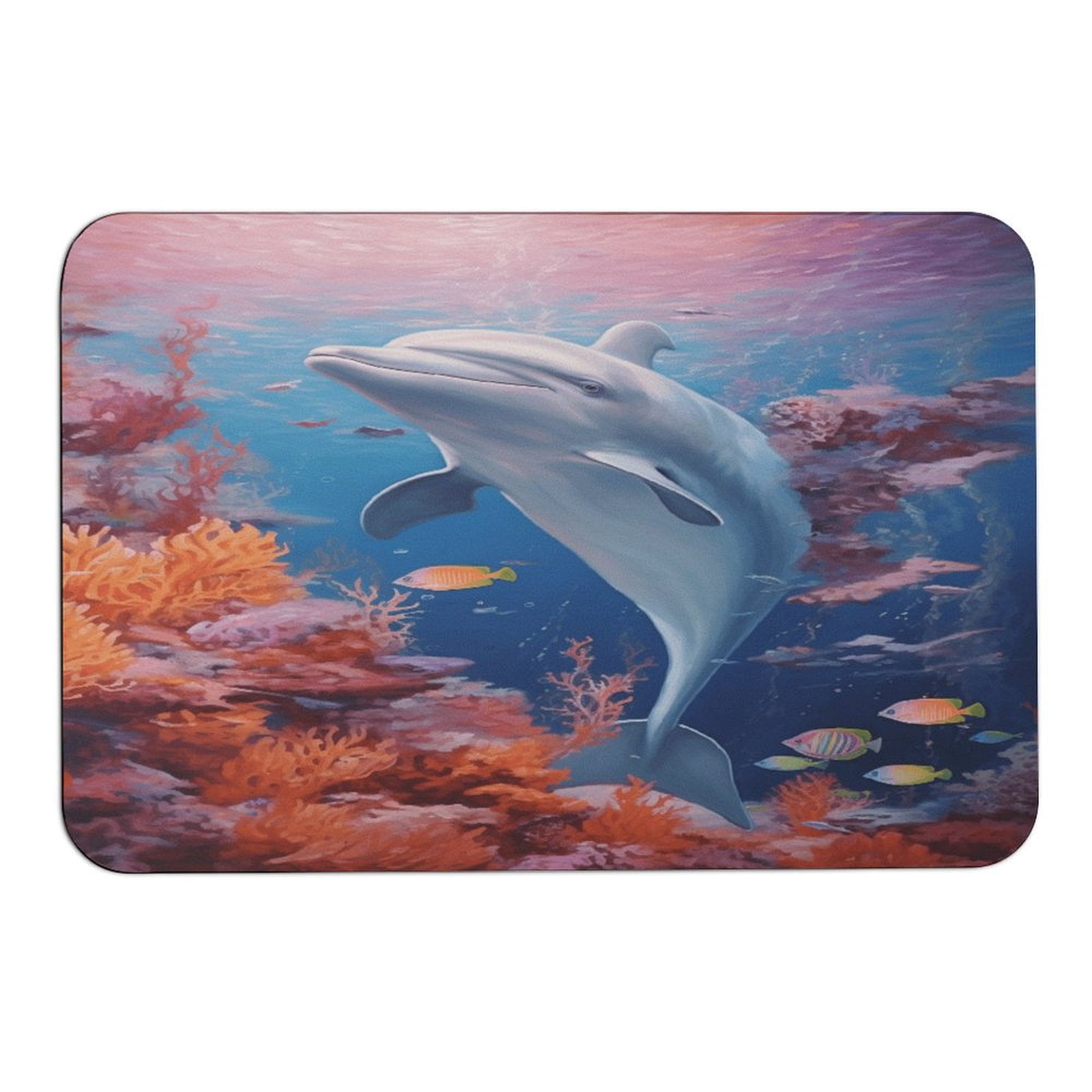 Underwater World Decorative Anti-slip Absorb Water Bath Carpet Bathroom ...