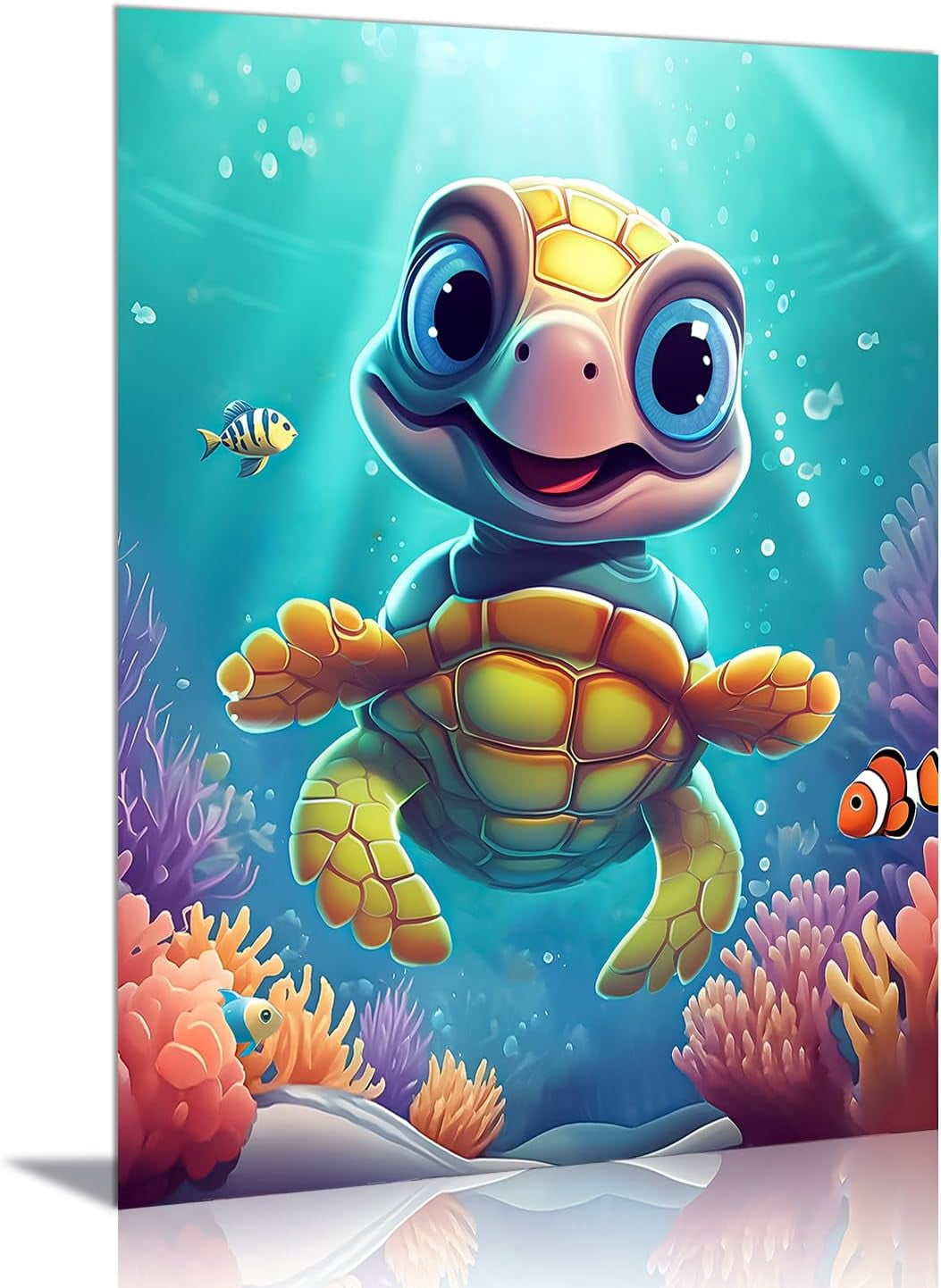 Underwater World Digital Painting for Adults, Sea Turtle Digital ...