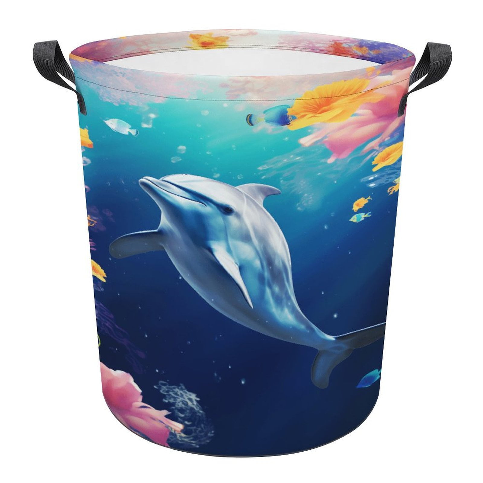 Underwater World Folding Laundry Basket Storage Bin Large Hamper Collapsible Clothes Toy Bucket ...