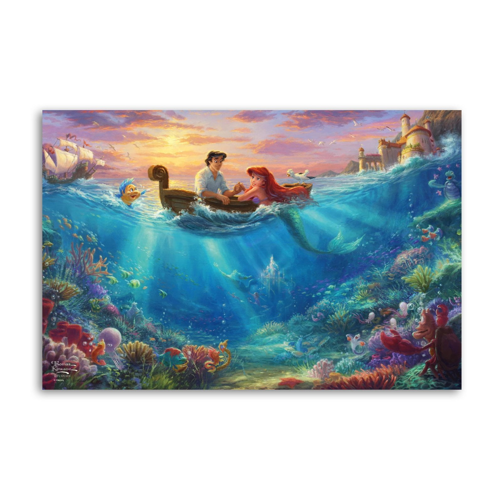 The Underwater World Mermaids Falling in Love Poster Cool Artworks ...