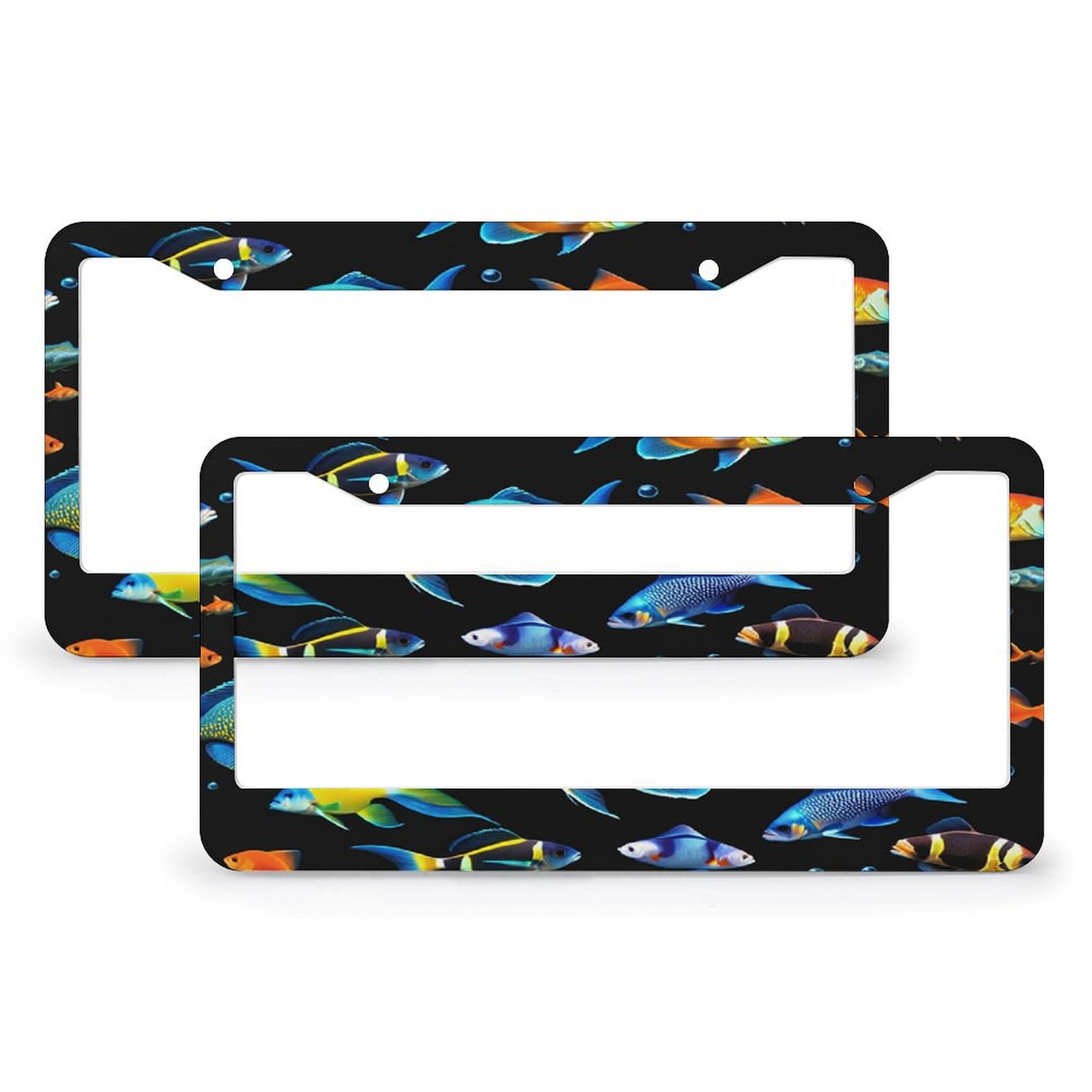 Underwater World Sea Creatures 2 Pack License Plate Frame - Car Plate ...