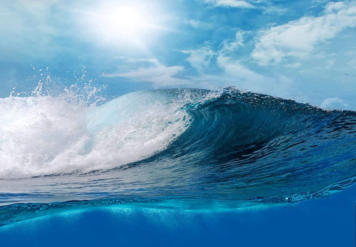 Underwater World Sunlight Backdrop Deep Blue Water Aquarium Photography ...